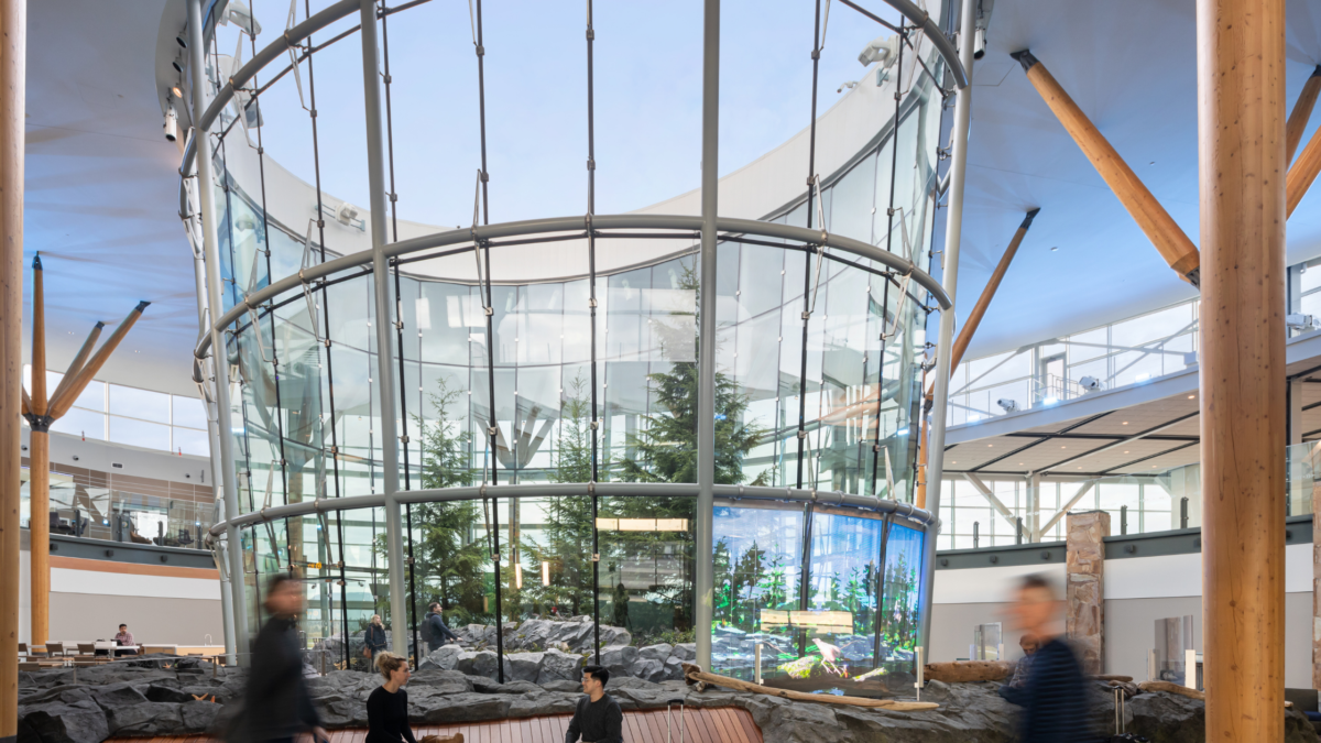 Creating an Island Forest in Canada’s YVR Airport - Stella Custom Glass ...